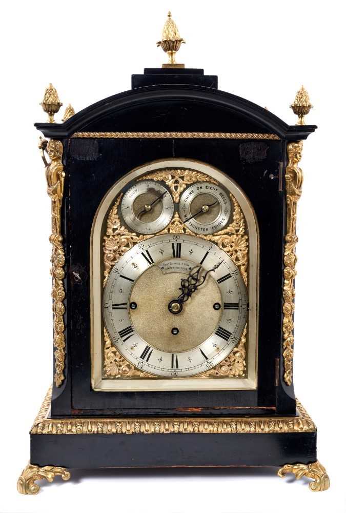 Lot 964 - Late 19th century bracket clock retailed by