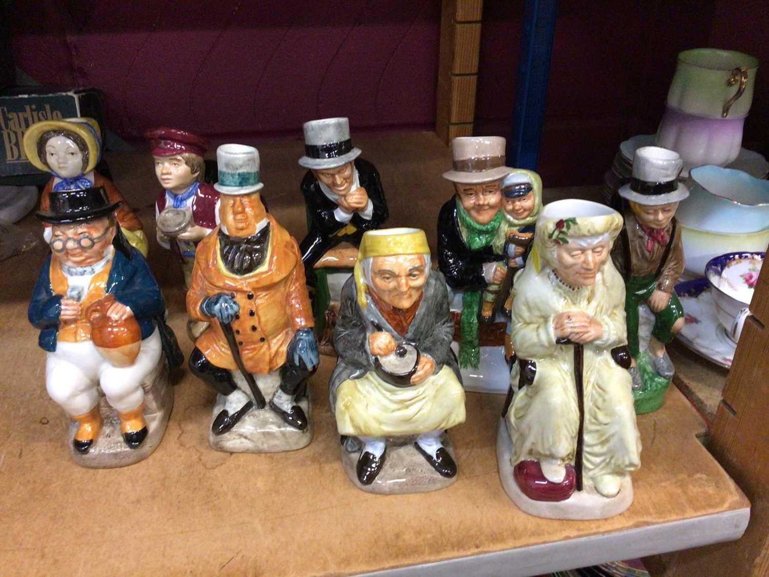 Lot 522 - Wood & Sons Charles Dickens Toby jug figures