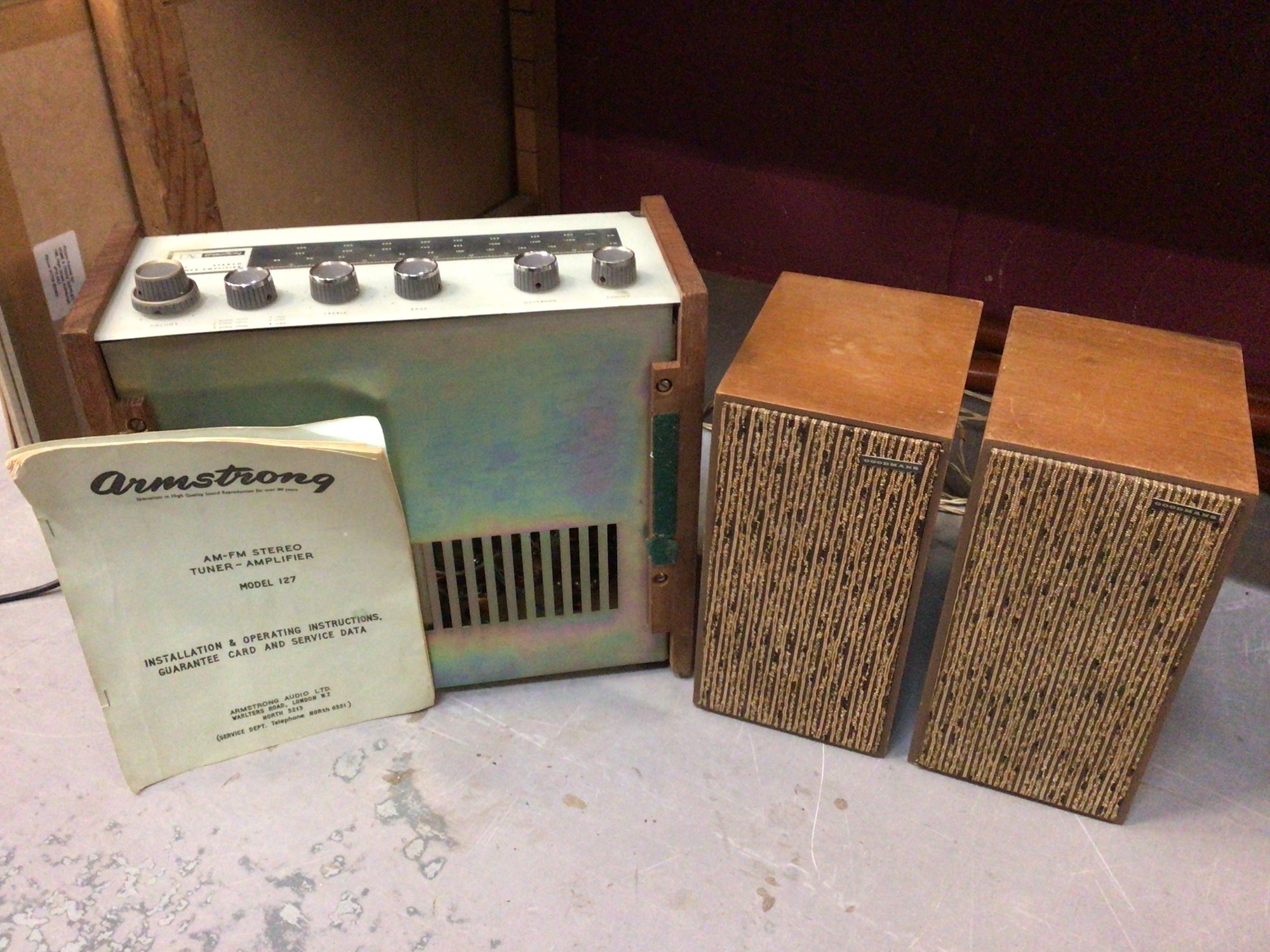 Lot 573 - Armstrong Sterio Tuner-Amplifier, BSR record