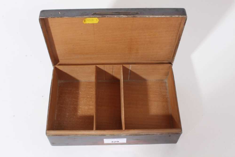 Lot 329 - Large 1920s silver cigar box
