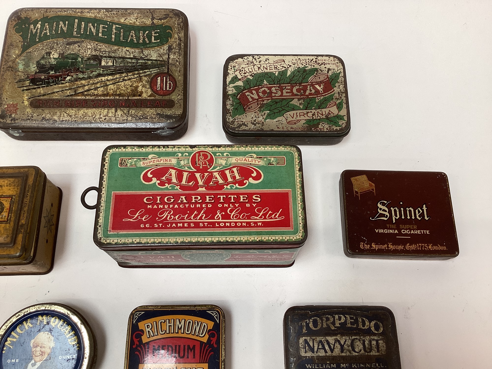 Lot 2608 - Collection of vintage tobacco tins