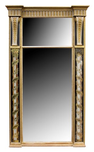 Lot 1417 - Fine Regency neo-classical pier mirror with