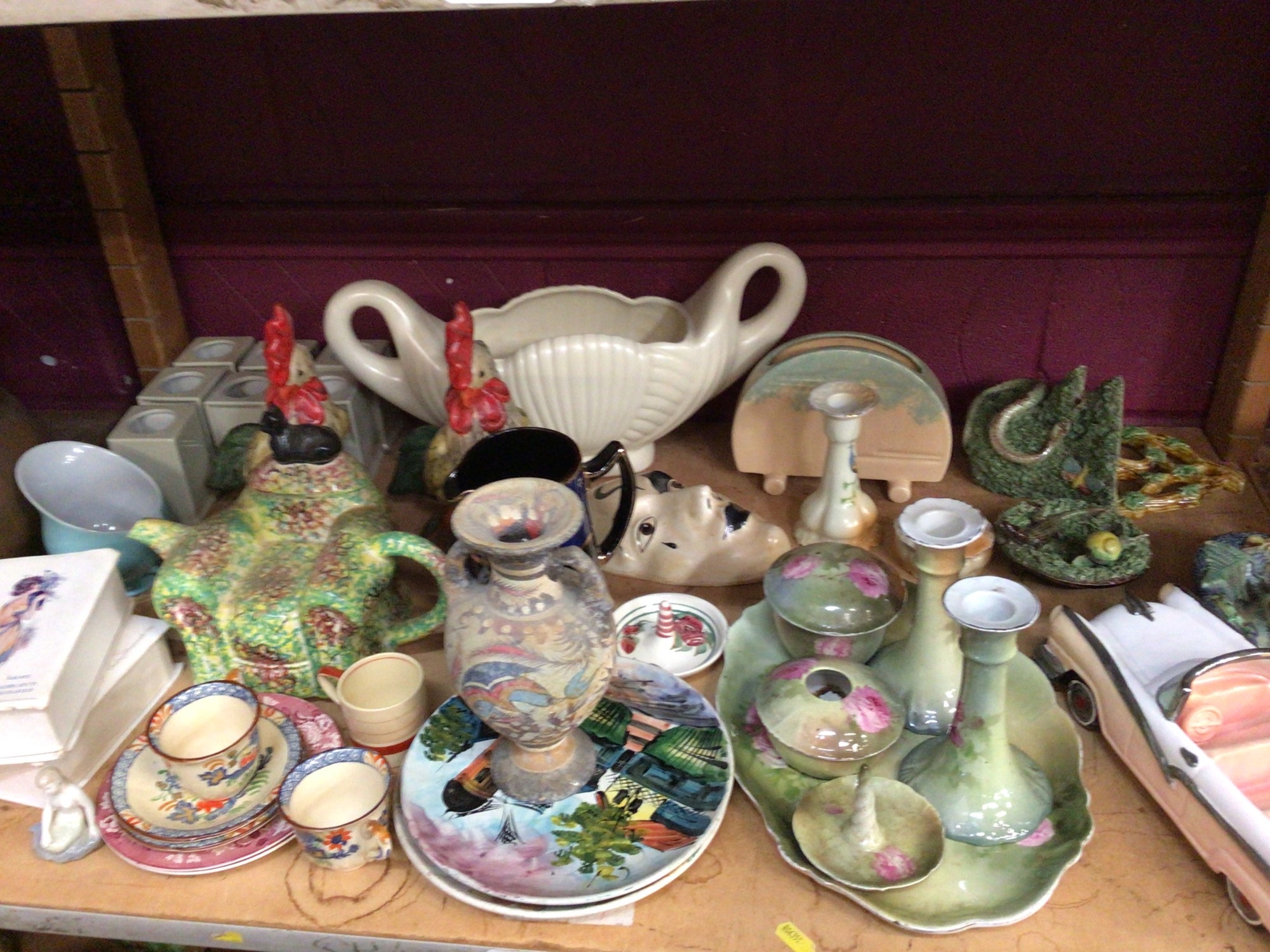 Lot 509 - Bossons masks, salt glazed water bottles and