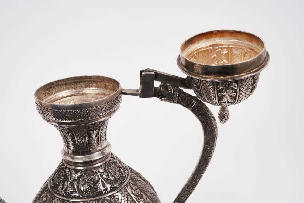 Lot 842 - 19th century Kutch Mogul style silvered ewer