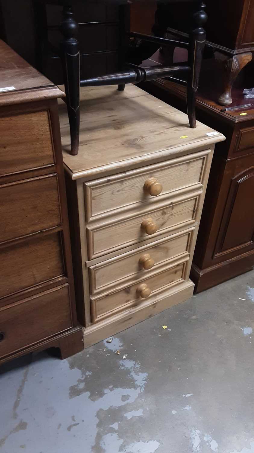 Lot 991 - Pine filing two drawer chest with false