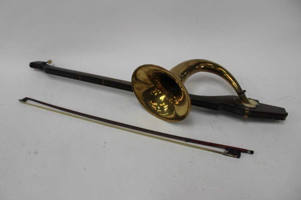 Lot 2326 - Mahogany and Brass Phono fiddle by A. T.