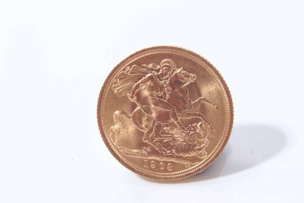 Lot 605 - G.B. - Gold Sovereign Elizabeth II 1963 EF