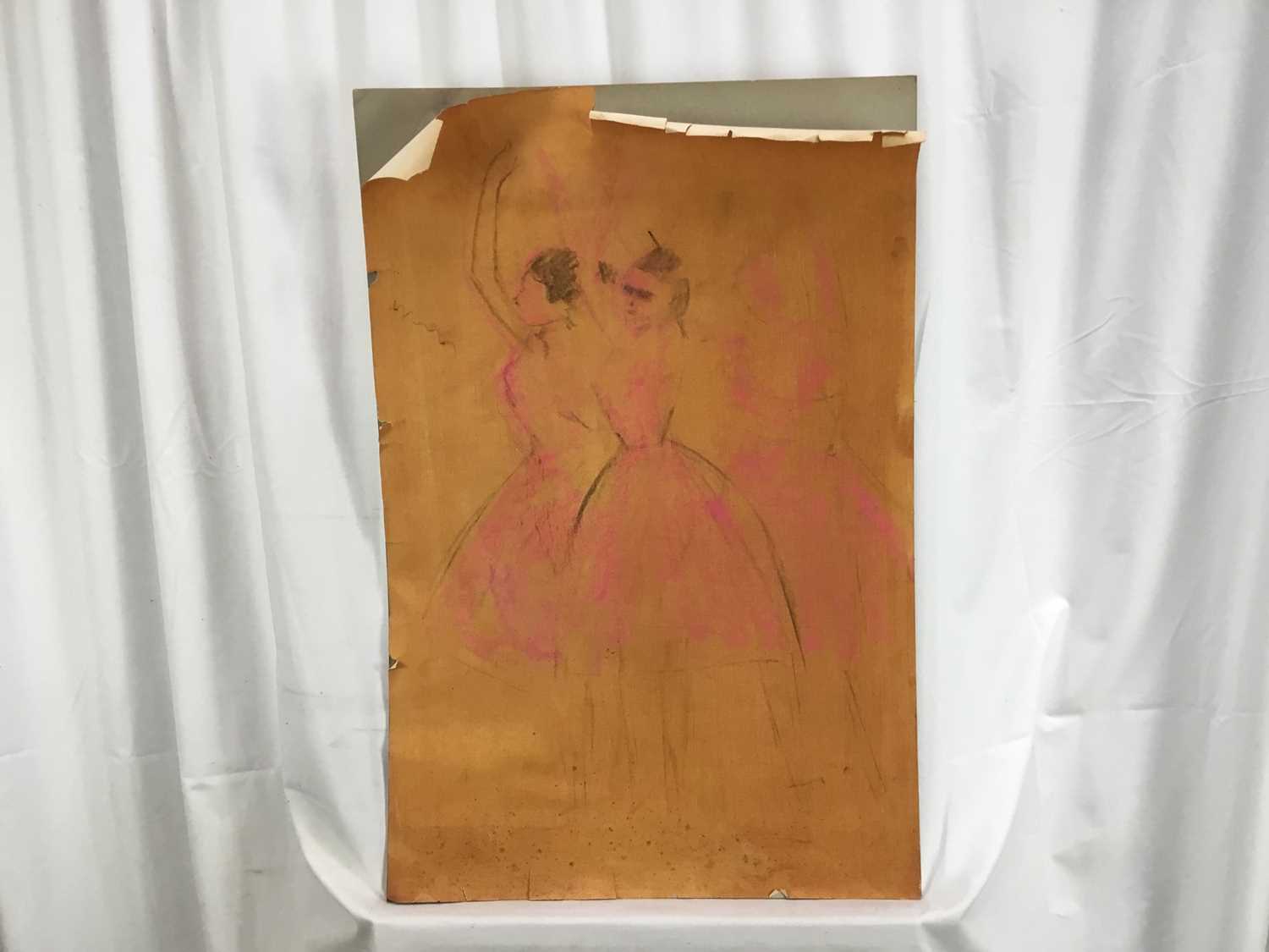Lot 377 - Tom Keating (1917-1984) pastel after Degas