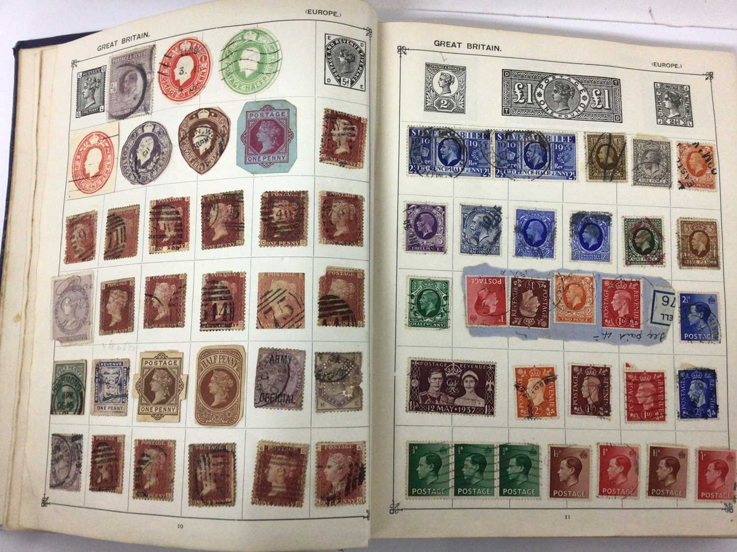 Lot 1495 - Stamps - New Ideal album, various albums