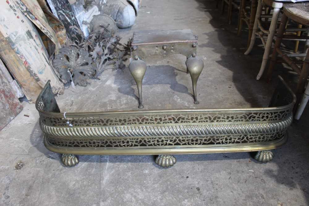 Lot 179 - 19th century brass footman, together with a