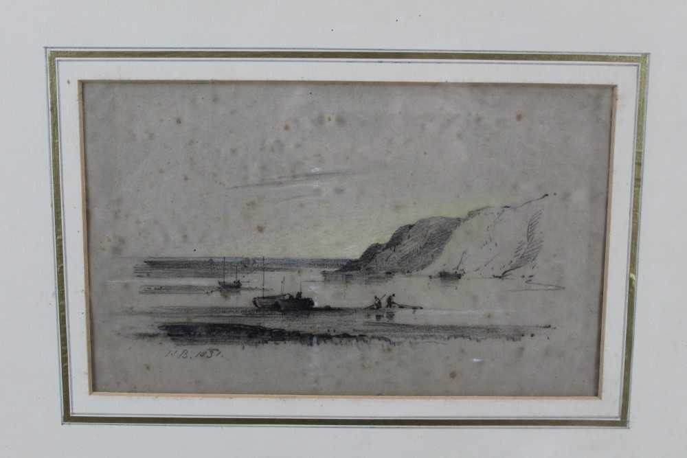 Lot 1265 - Henry Bright (1810-1873) pencil and