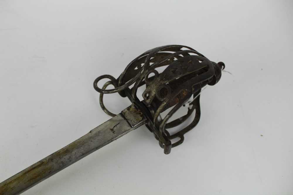 Lot 862 - Scottish basket hilt claymore type broad