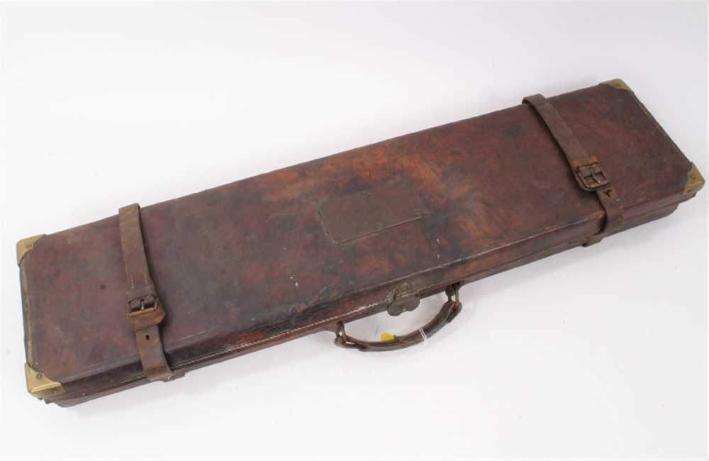 Lot 899 - Early 20th century brown leather gun case