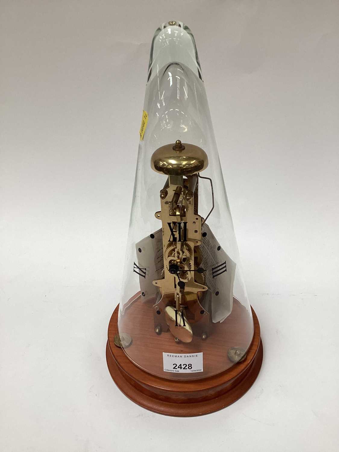 Lot 2428 - Franz Hermle brass skeleton clock, with