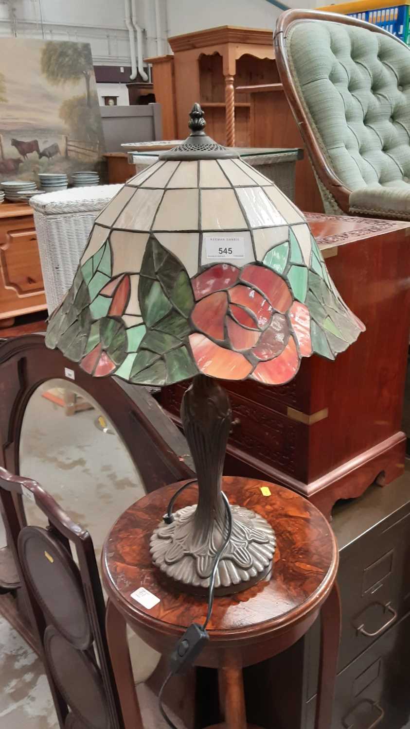 Lot 545 - Reproduction Tiffany table lamp, with