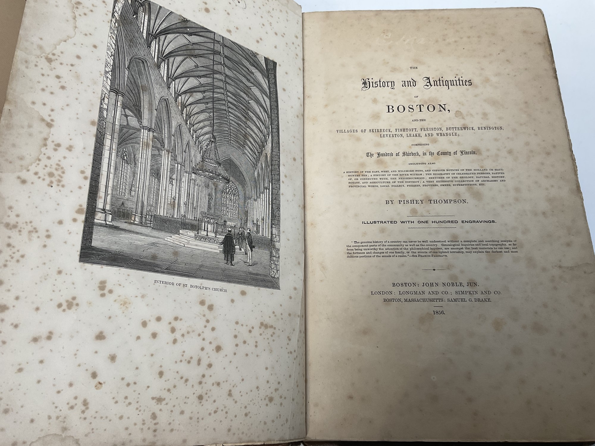Lot 1713 - Pishey Thompson - History of Boston, 1856