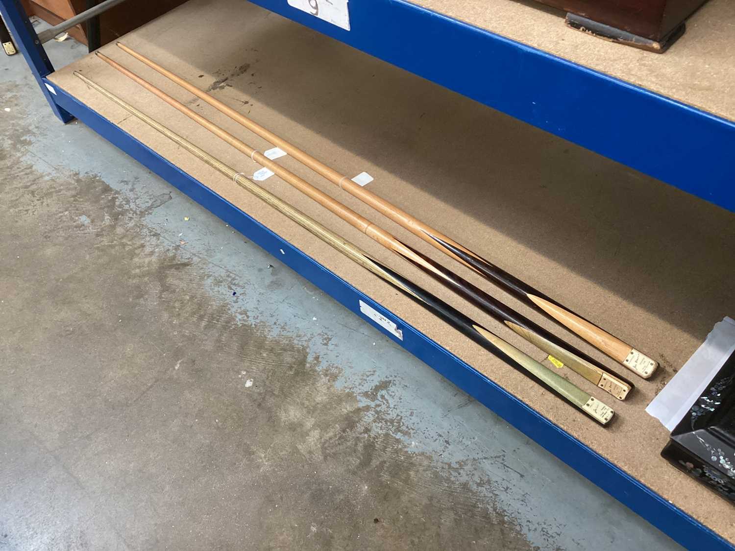 Lot 2570 - Three Joe Davis 'Champion' snooker cues