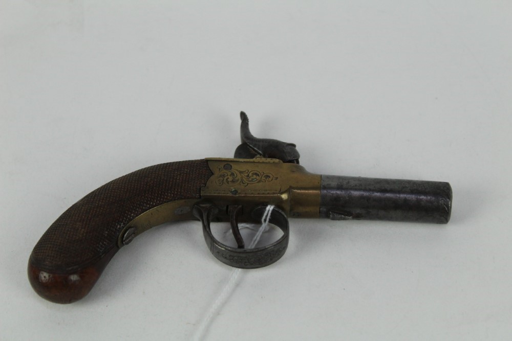 Lot 899 - Victorian percussion pocket pistol with turn-