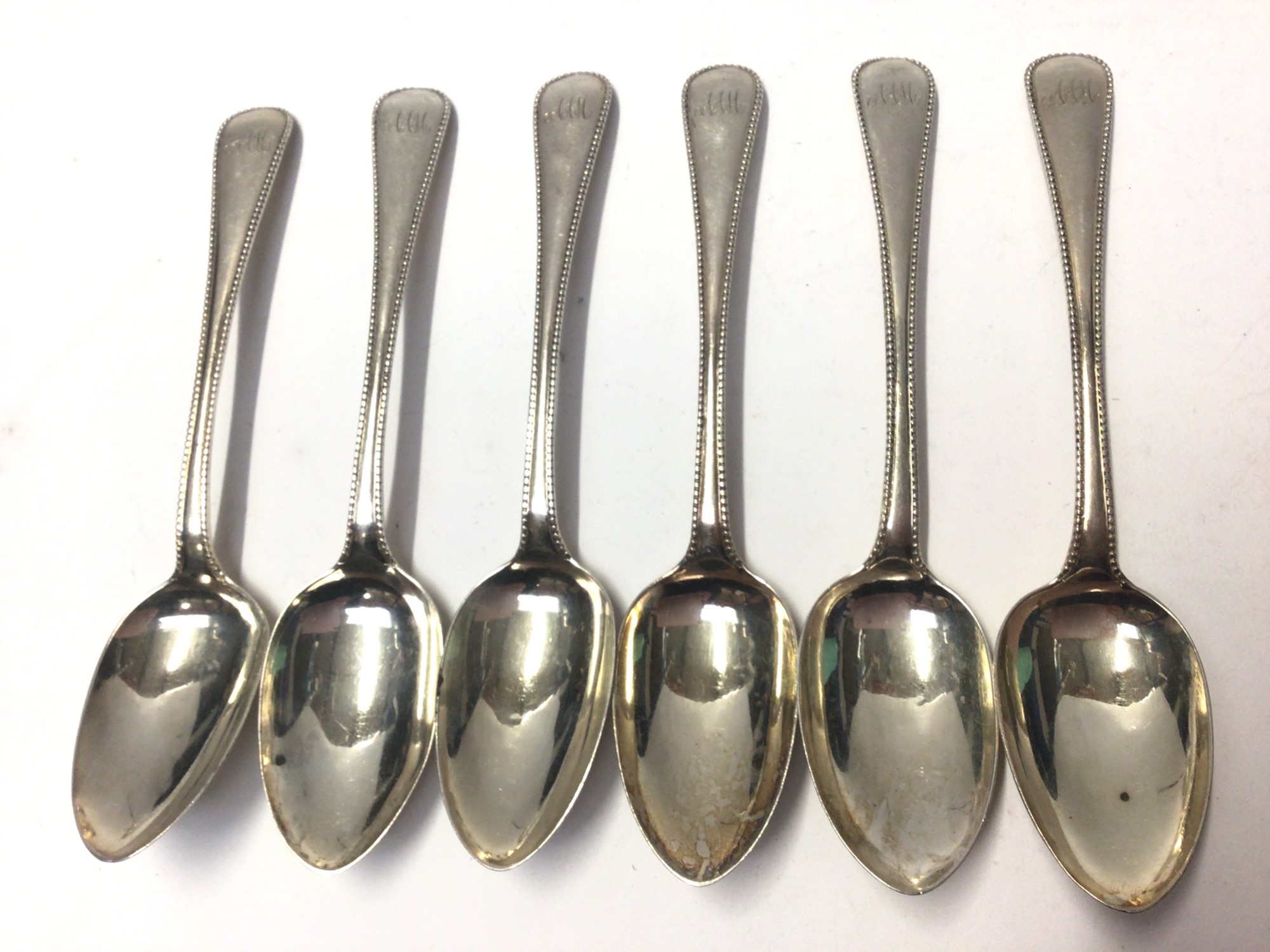 Lot 230 - Set of six Victorian silver Desert spoons,