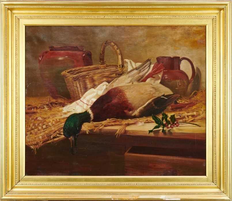 Lot 1025 - Fred Marston oil on canvas, still life with