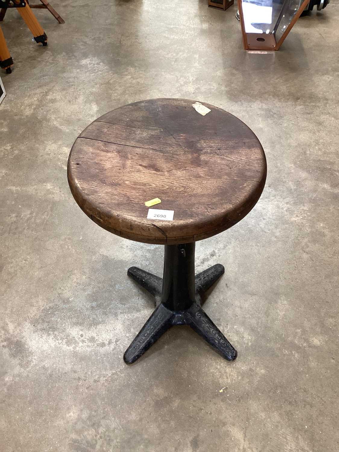 Lot 2690 - Vintage Singer cast iron machinists stool