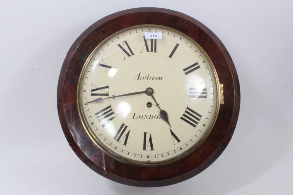 Lot 610 - 19th century wall dial by Andrews of London,