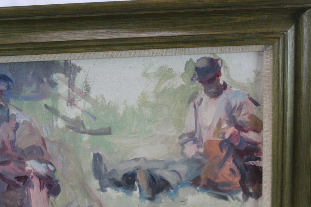 Lot 913 - Harry Becker (1865-1928) oil on board