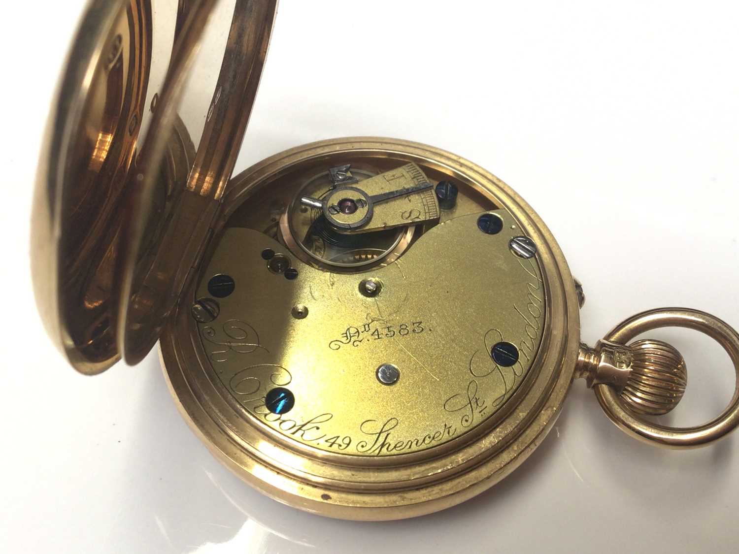 Lot 9 - Victorian 18ct gold fob watch with enamelled