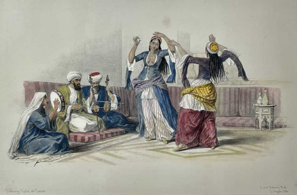 Lot 1308 - David Roberts (1796-1864) The Ghawazee,