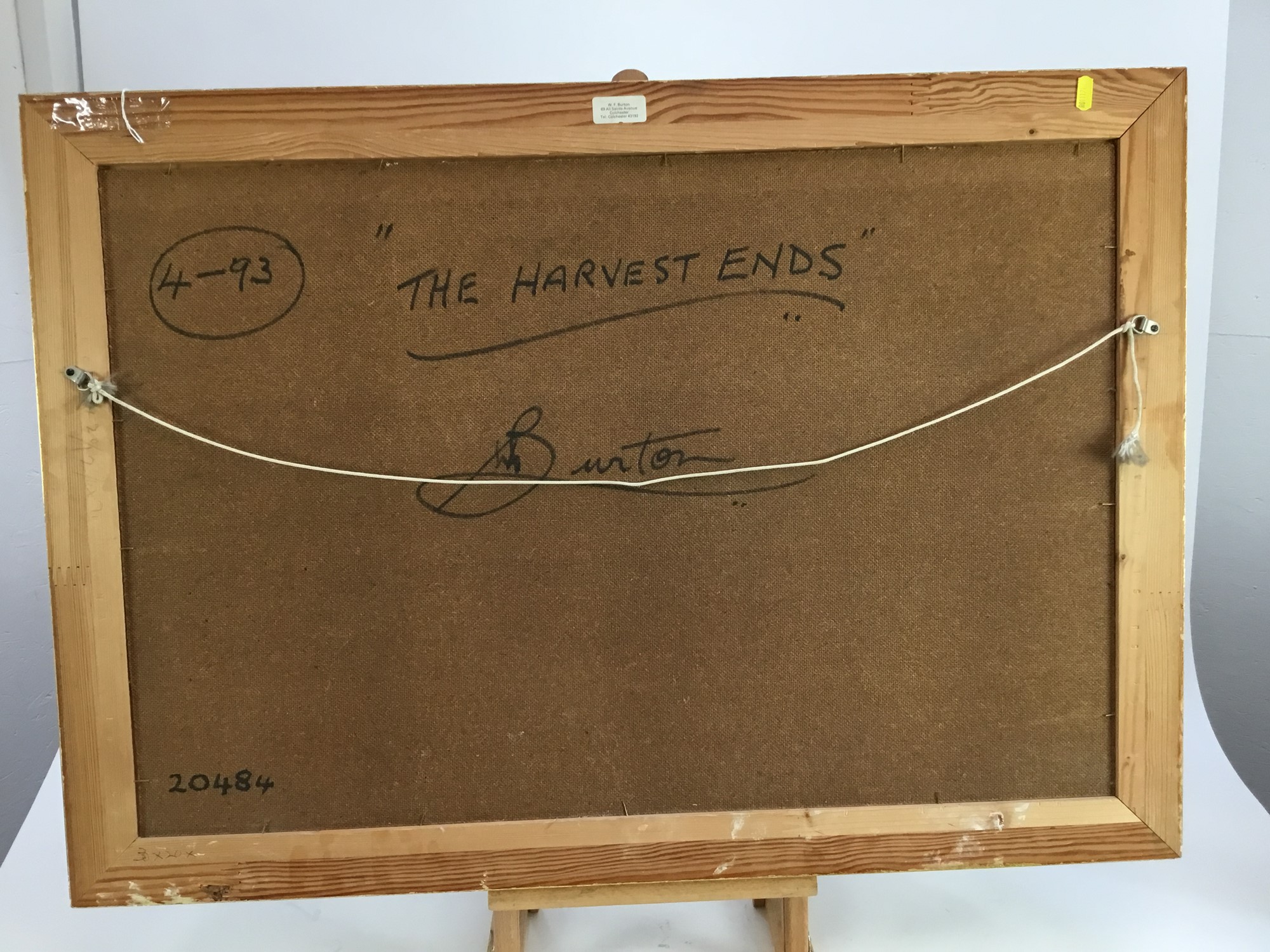 Lot 24 - W.F. Burton oil on canvas - ‘The Harvest