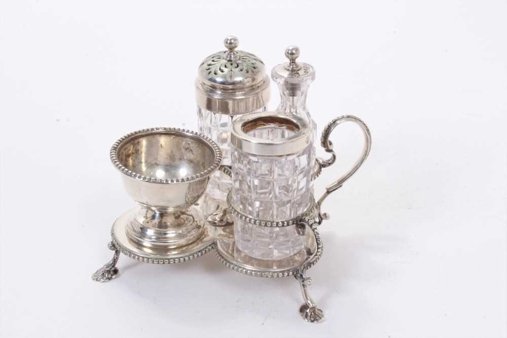 Lot 320 - Victorian silver condiment set, comprising