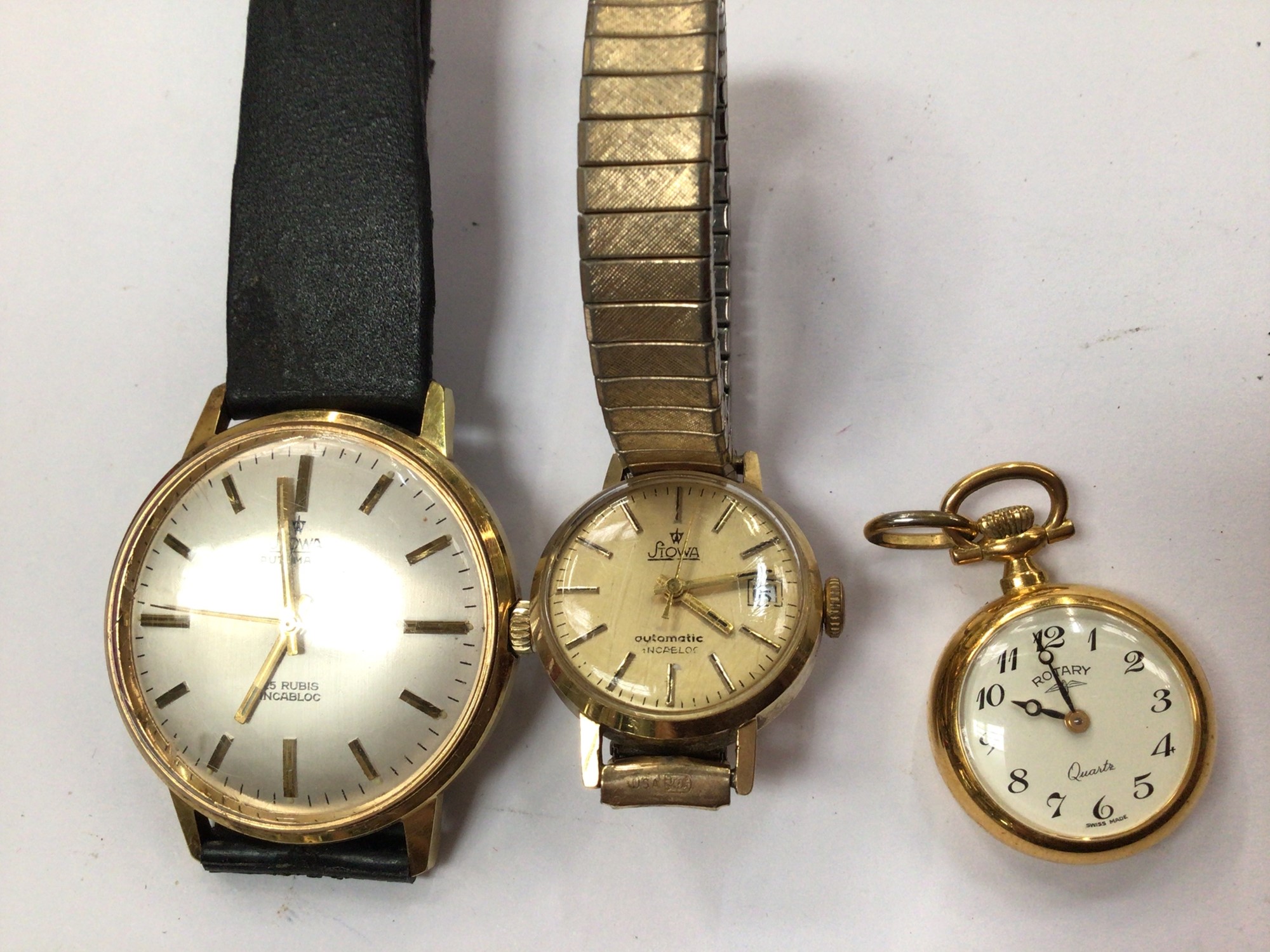 Lot 936 - 14ct gold cased ladies Stowa, gentleman's