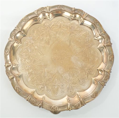 Lot 382 - Early Victorian Irish Silverer salver of