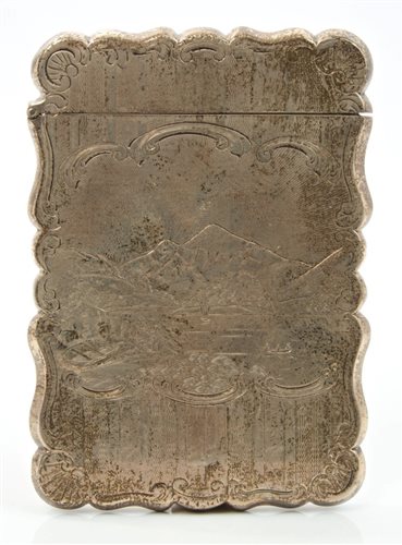 Lot 394 - Early Victorian Silverer visiting Carsd case