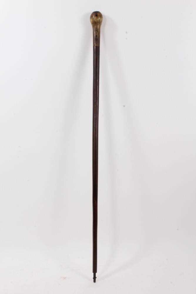 Lot 778 Antique Walking Stick With Horn Handle