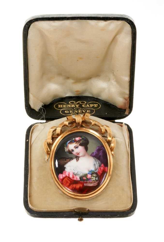 Lot 460 - Fine 19th century Swiss gold and enamel
