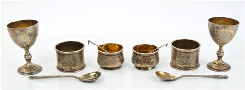 Lot 471 - Imperial Russian Silverer gilt ten piece
