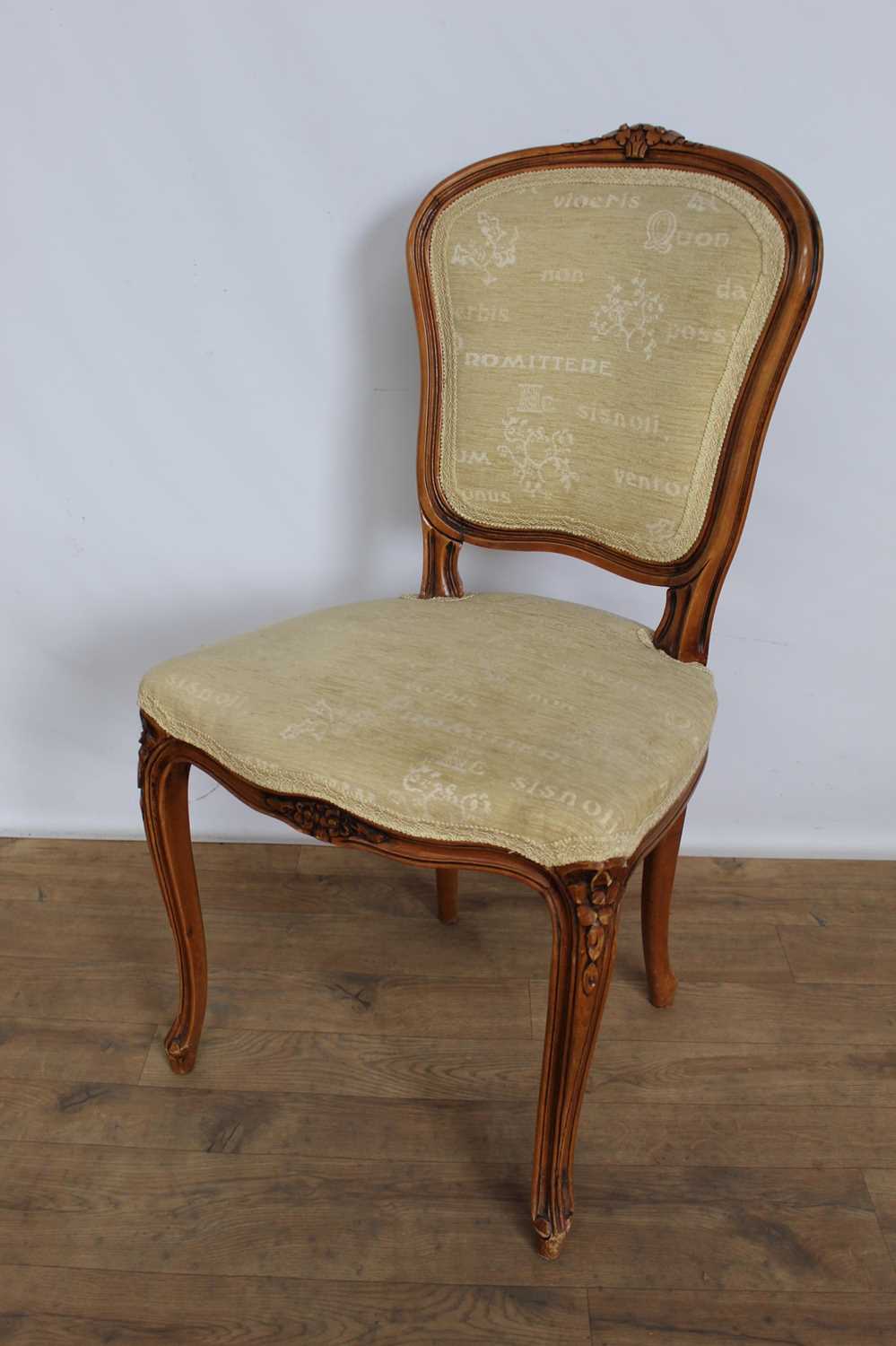 Lot 160 - Set of eight French-style upholstered dining