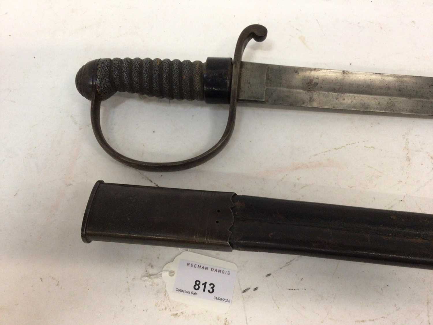 Lot 813 - Victorian Police sword with steel stirrup