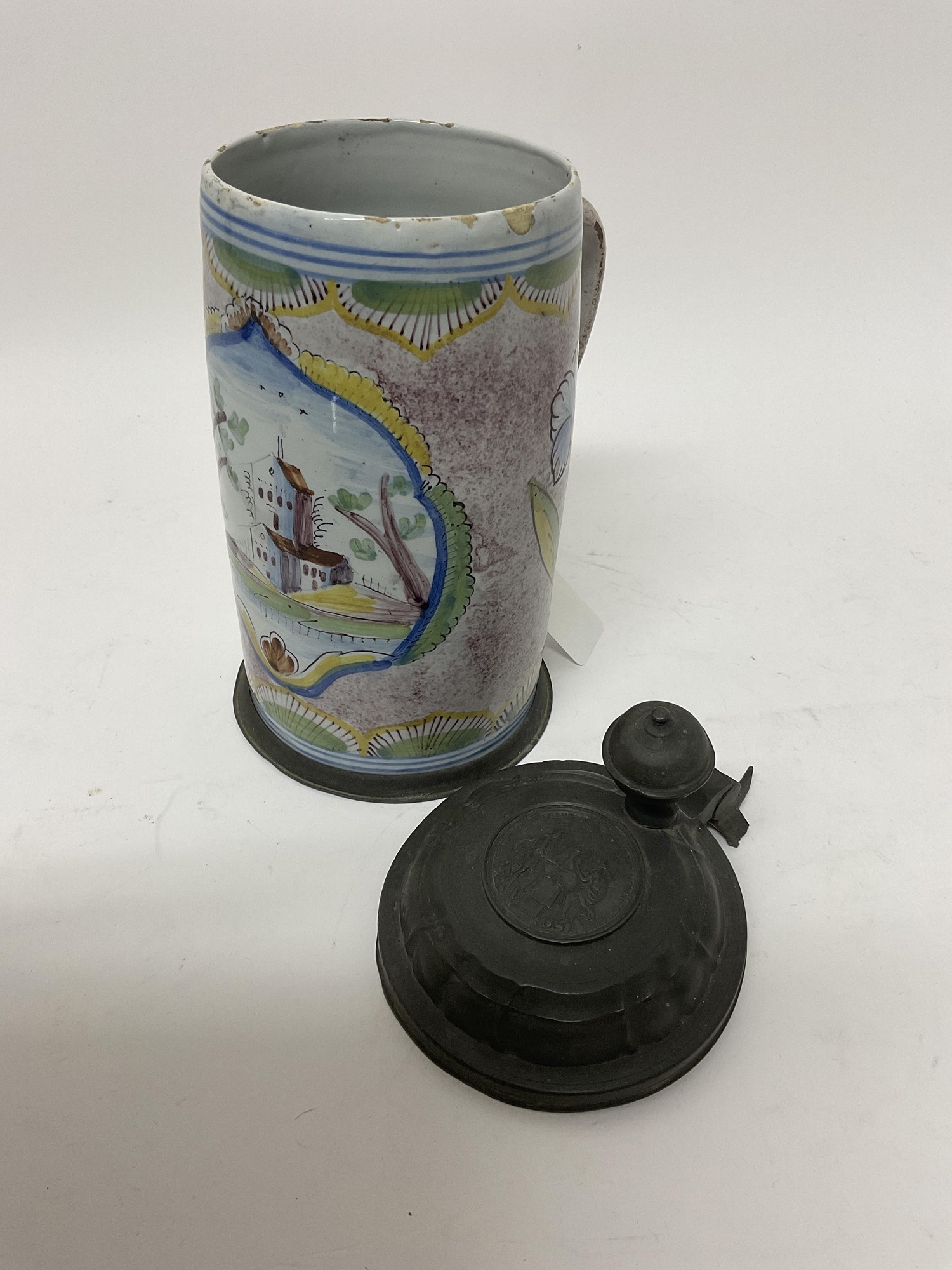 Lot 22 - 18th century German tankard