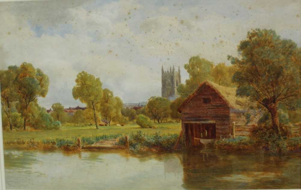 Lot 954 - Thomas Pyne (1843-1935) watercolour - Dedham
