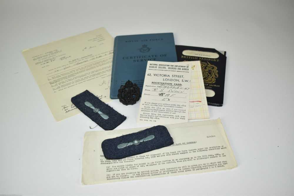 Lot 817 - 1950's RAF certificate of service named to