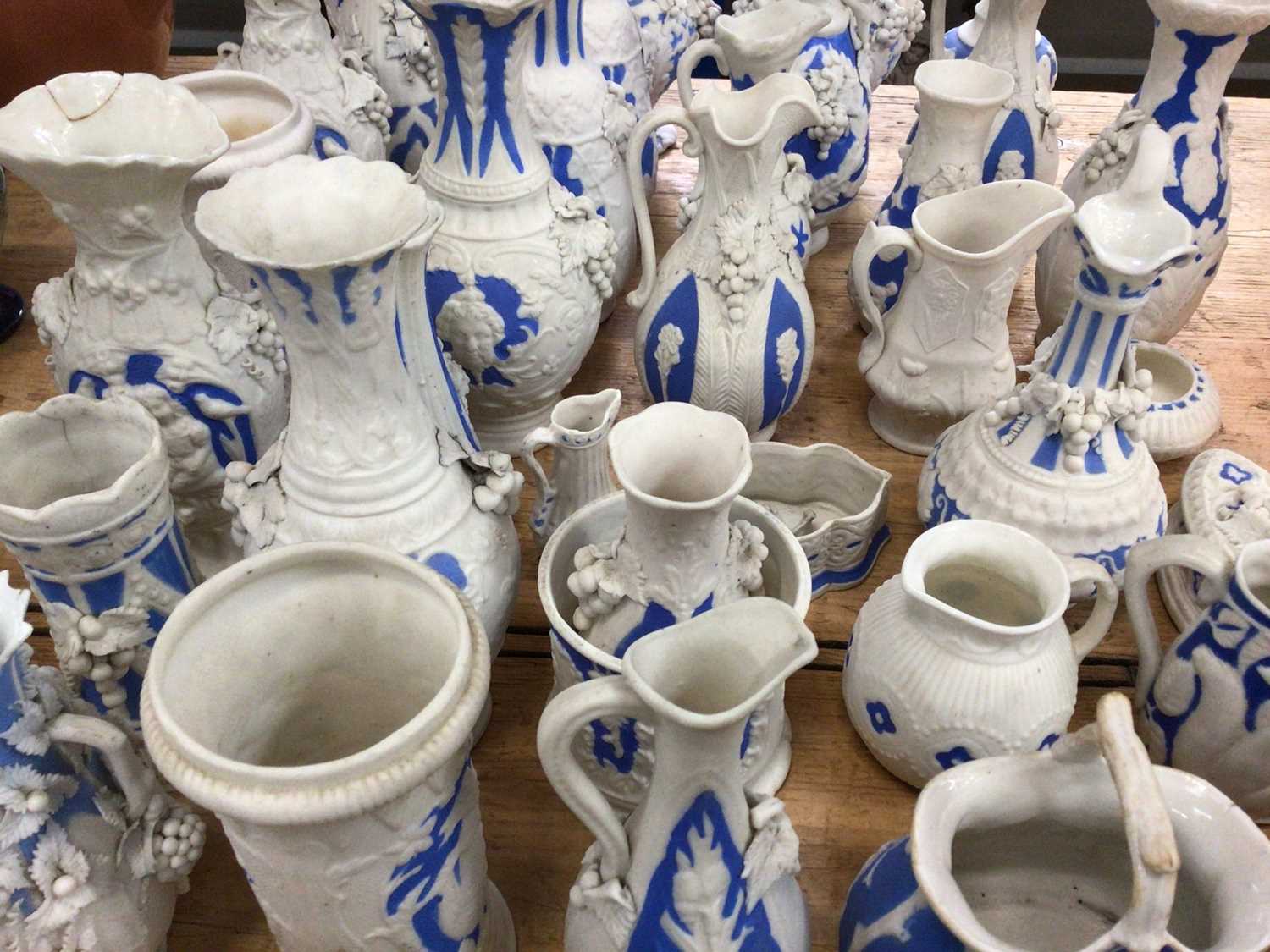 Lot 26 - Collection of Victorian Parian ware,