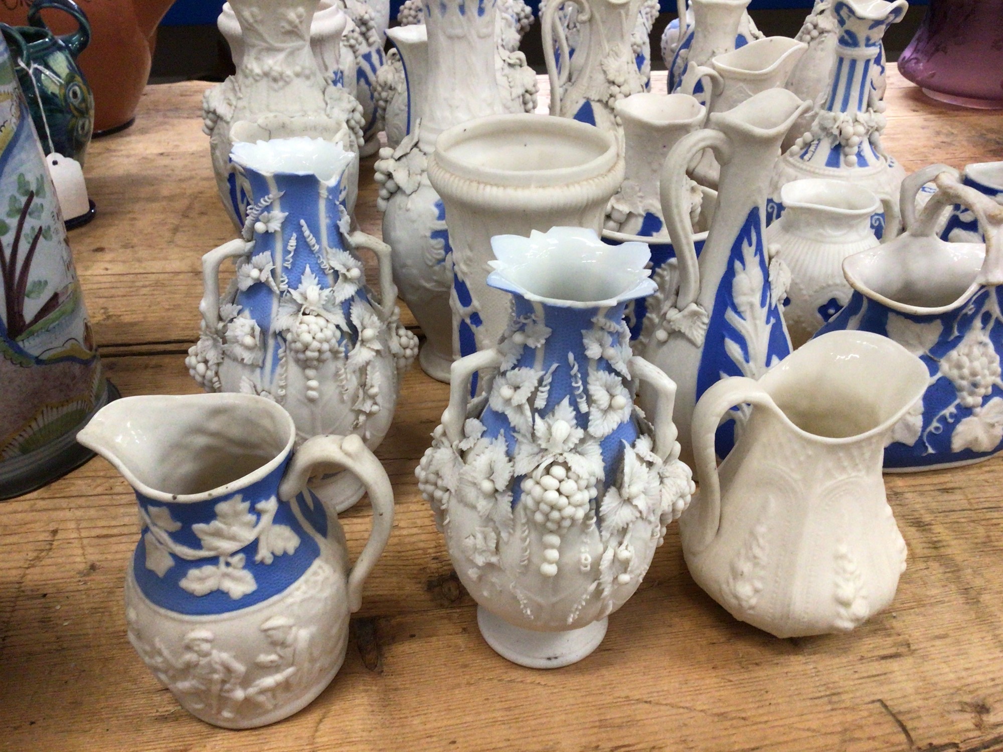 Lot 26 - Collection of Victorian Parian ware,