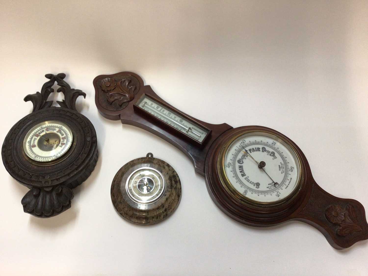 Lot 2482 - Three assorted barometers, including one