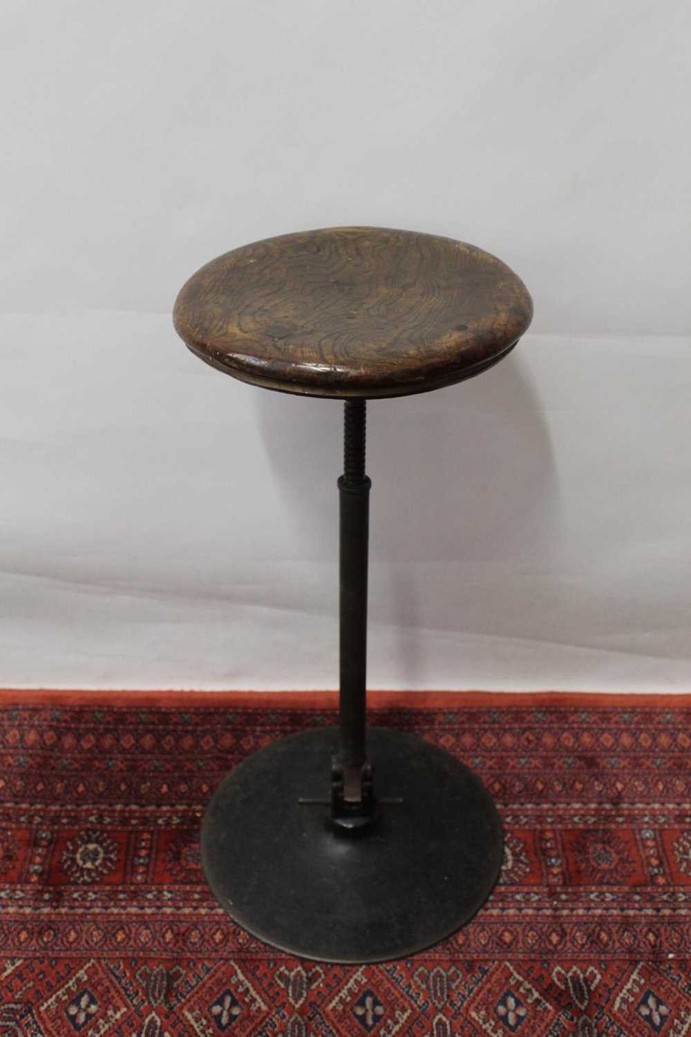 Lot 1449 - Vintage elm seated machinists stool