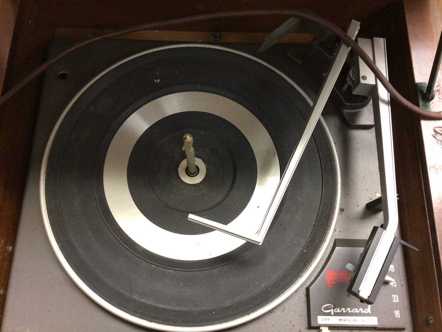 Lot 252 - Vintage Garrard PYE record player in wooden