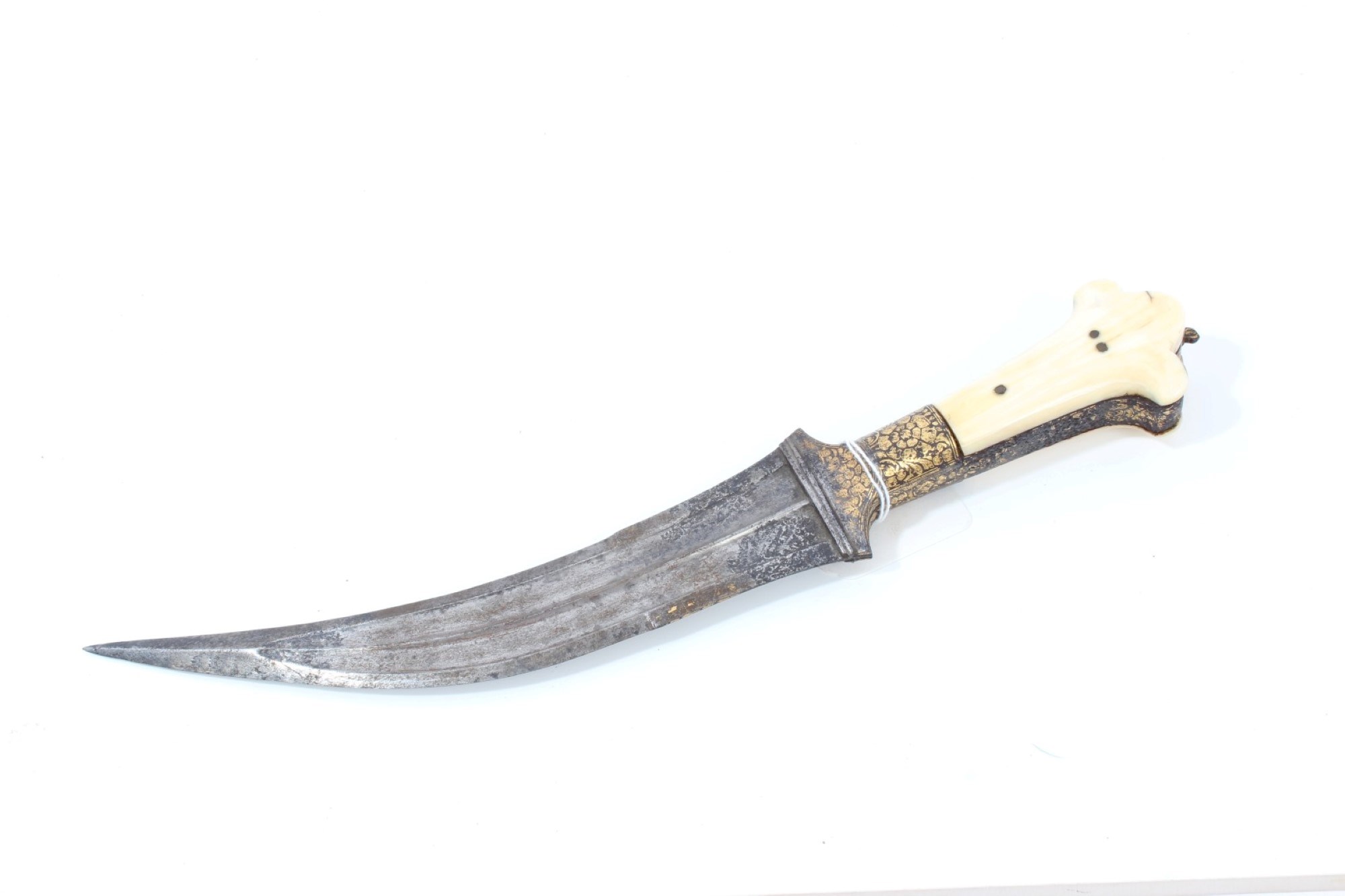 Lot 718 - Antique Persian Qajar dagger with ivory and
