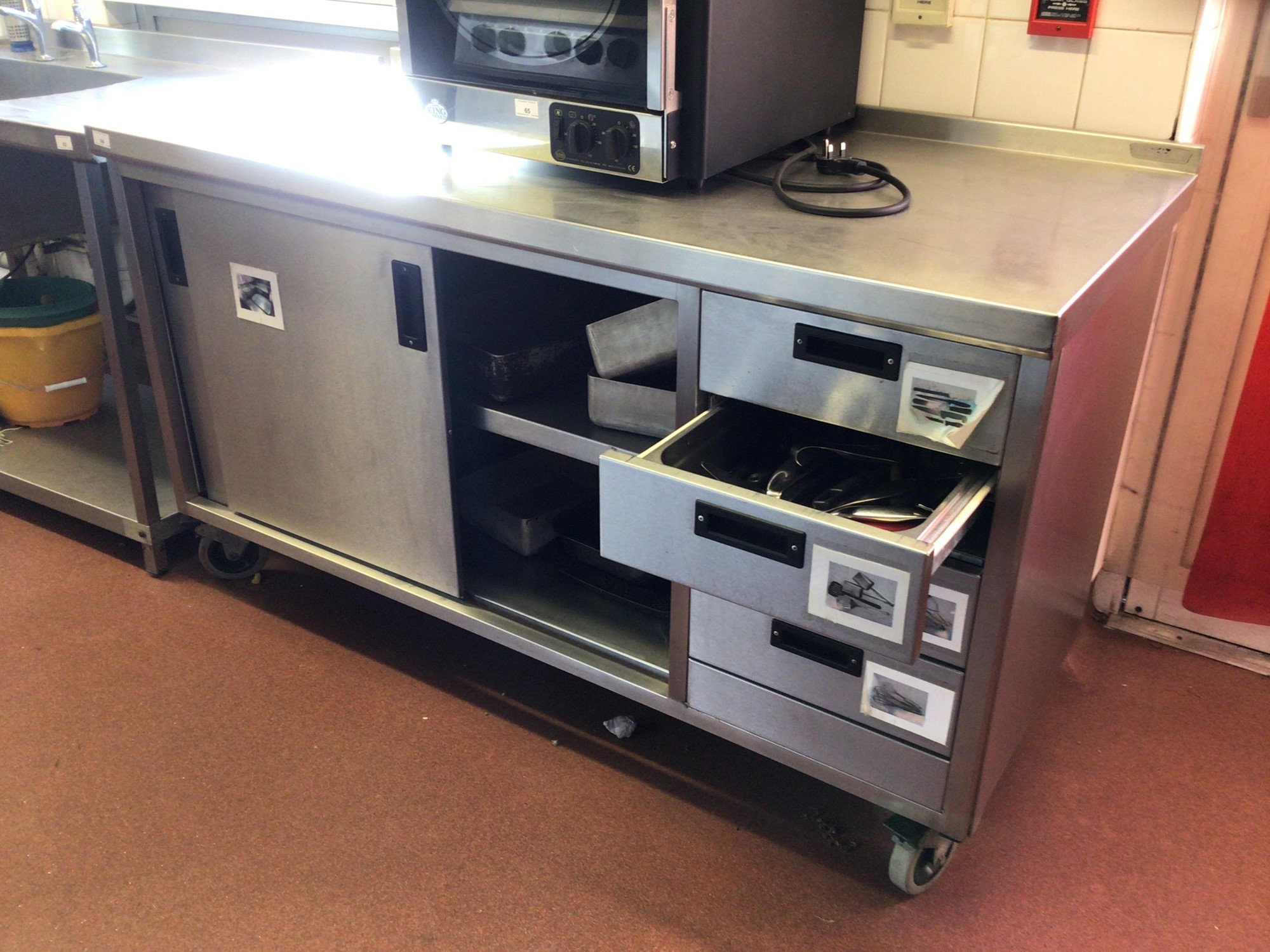 Lot 64 - A Moffat wall standing stainless steel