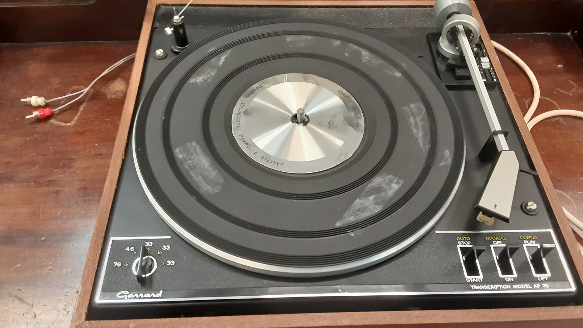 Lot 2219 - Garrard Transcription Model AP 76 turntable,